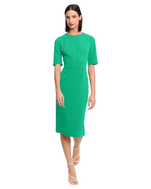 Donna Morgan Sheath Midi Dress In Green Lyst