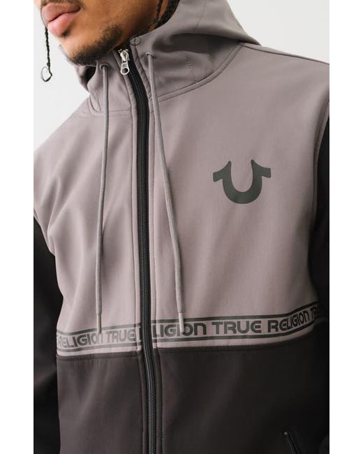 True Religion Soft Shell Wind Breaker Jacket in Black for Men | Lyst