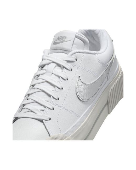 Nike Court Legacy Lift Platform Sneaker in White | Lyst