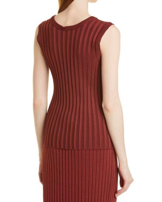 BOSS Fasanara Rib Tank in Red | Lyst