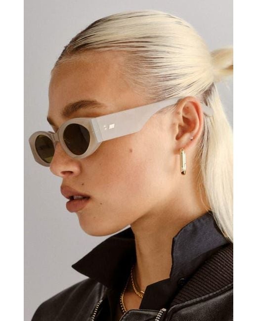 Le Specs Mermaiden 52Mm Rectangular Sunglasses in Green | Lyst