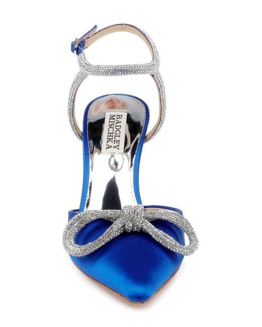 Badgley Mischka Jasmine Pointed Toe Pump in Blue | Lyst