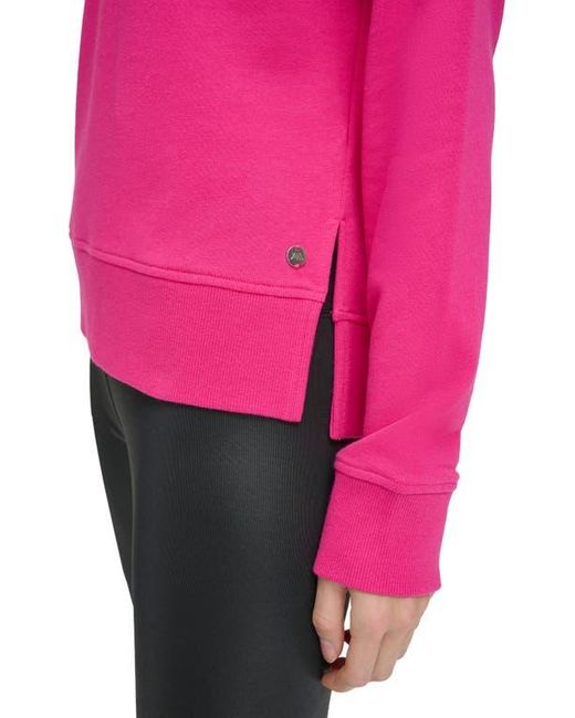 Andrew Marc Sport French Terry Hoodie in Pink | Lyst