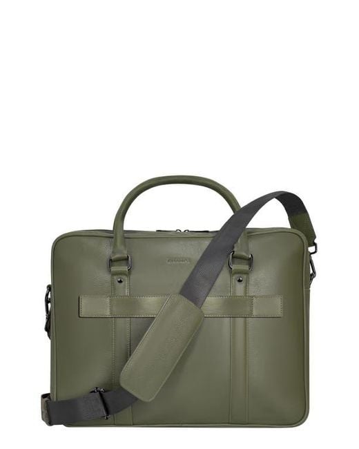 CHAMPS Onyx Leather Briefcase in Green for Men | Lyst