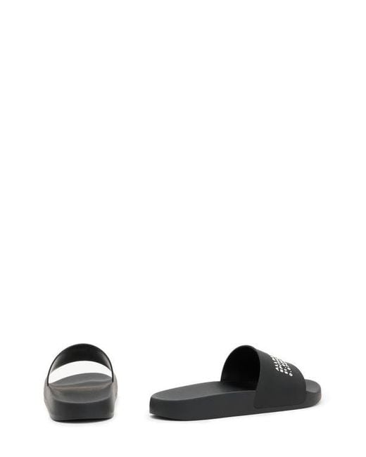 AllSaints Renegade Slide Sandal in Black for Men | Lyst