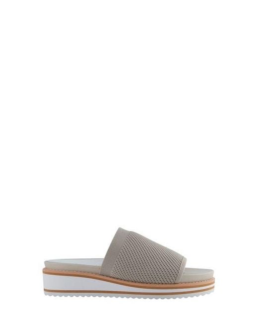David Tate Aline Knit Wedge Slide Sandal in Gray | Lyst
