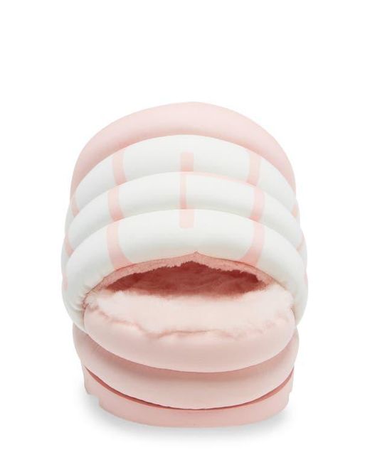 UGG Maxi Genuine Shearling Lined Sandal in Pink | Lyst