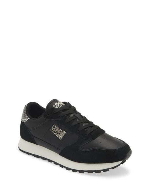 Roberto Cavalli Cavalli Class Snake Embossed Runner Shoe in Black for ...