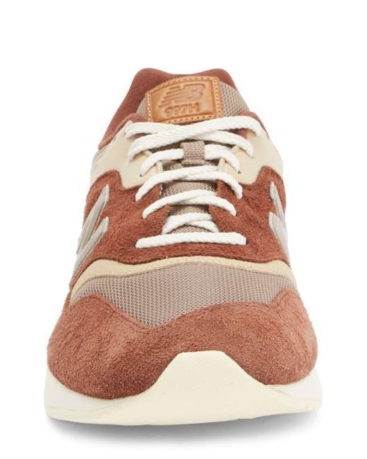 New Balance Suede Mesh Sneakers in Brown for Men | Lyst