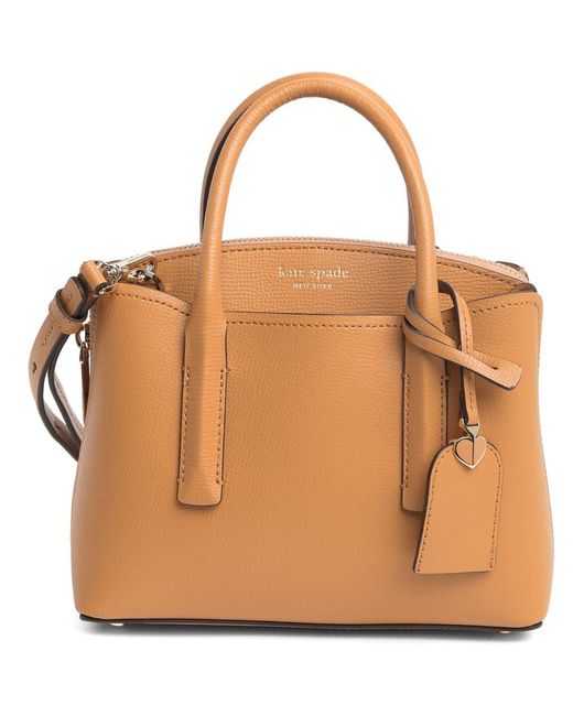 Kate Spade Margaux Leather Mini Satchel Bag in Brown | Lyst