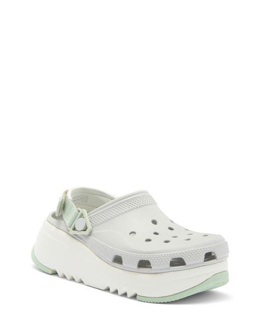 Crocs™ Hiker Xscape Marbled Platform Slingback Clog in White | Lyst