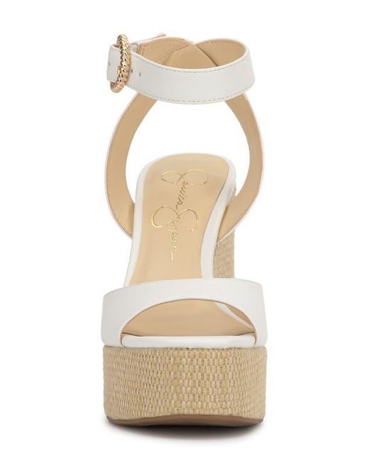 Jessica Simpson Kamindi Platform Wedge Sandal in Natural | Lyst