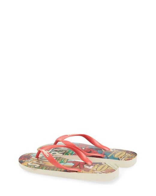 Havaianas X Marvel Flip Flop in White for Men | Lyst