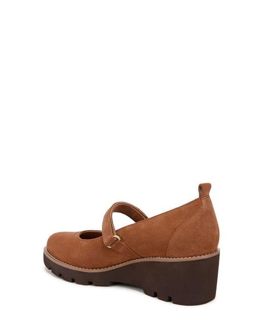 Vionic Alma Mary Jane Wedge Pump in Brown | Lyst