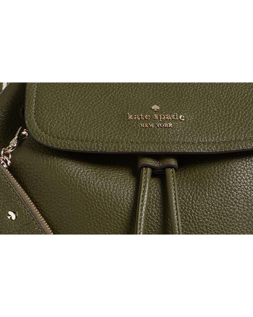 Kate Spade Rosie Medium Leather Flap Backpack in Green | Lyst