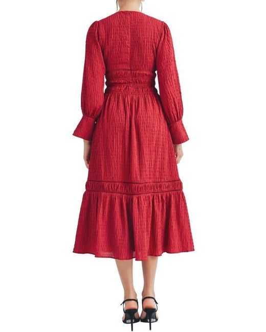 Mila + Mate Tiered Long Sleeve Maxi Dress | Lyst