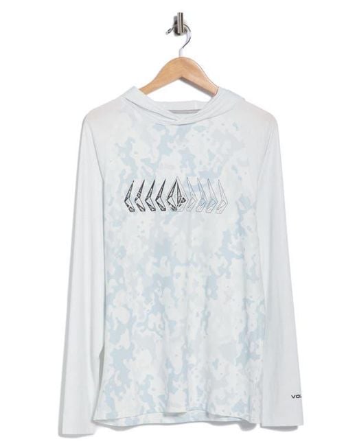 Volcom Expanse Hooded Long Sleeve T-Shirt in White for Men | Lyst