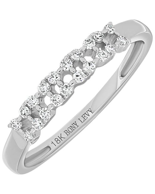 Bony Levy Liora 18K Diamond Stackable Ring in Metallic | Lyst