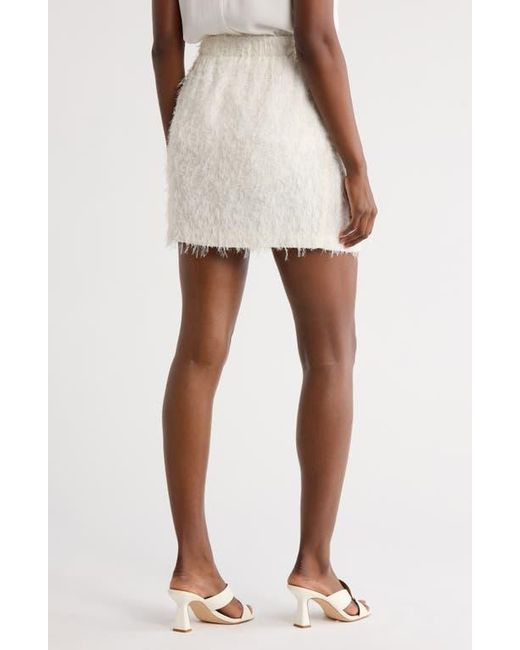 Matty M A-Line Mini Skirt in Natural | Lyst