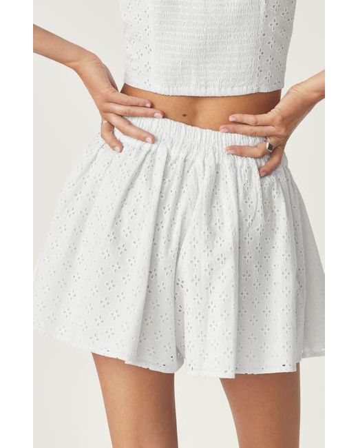 Florence By Mills Eyelet Mini Skort in White | Lyst