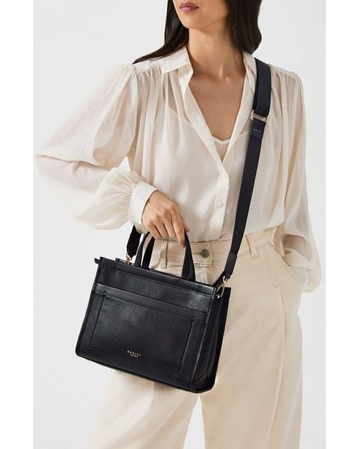 Radley Alba Place Small Leather Satchel in Black | Lyst