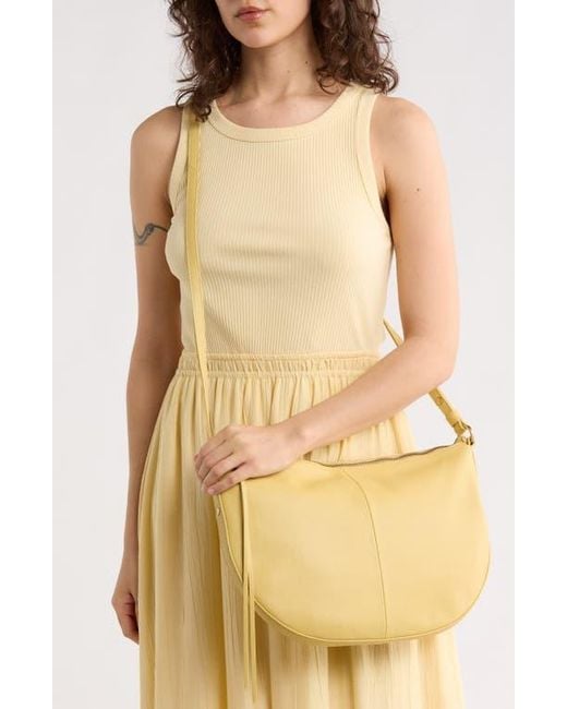 Hobo International Cosmo Leather Shoulder Bag in Yellow | Lyst