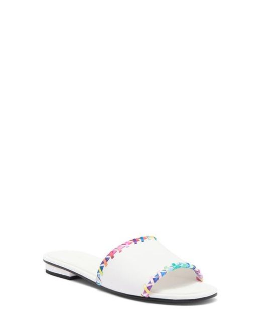 Karl Lagerfeld Cenie Slide Sandal in White | Lyst