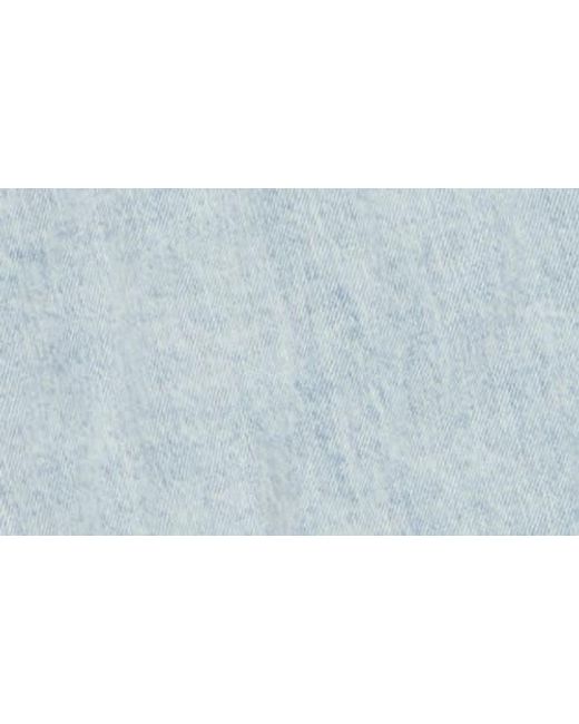 Blank NYC Denim Puffer Jacket With Faux-Shearling Trim in Blue | Lyst