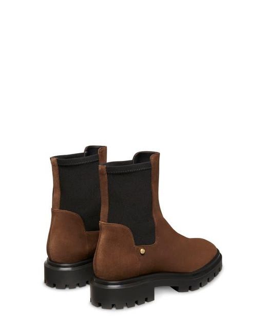 Stuart Weitzman Ultra Lug City Chelsea Boot in Brown | Lyst