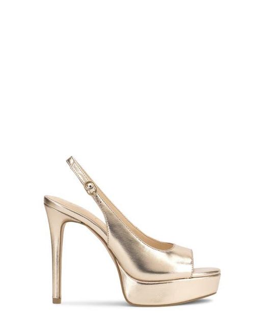Jessica Simpson Sibilla Slingback Platform Stiletto Pumps in Natural | Lyst
