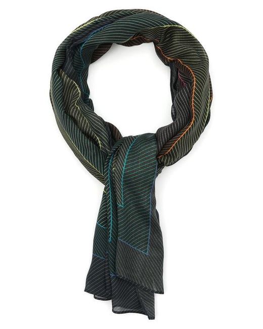 Kurt Geiger Border Scarf in Black | Lyst