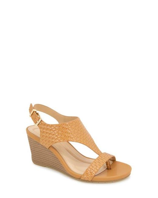 Kenneth Cole Greatly Platform Wedge Sandal in Natural | Lyst
