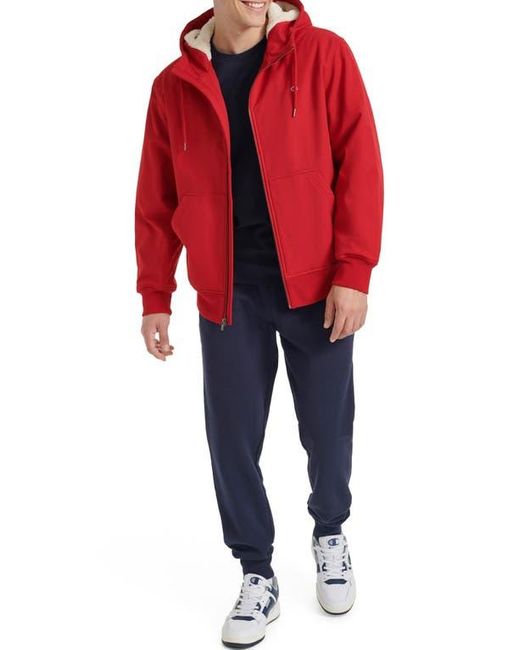 Champion Water Resistant Soft Shell Bomber Jacket in Red for Men | Lyst