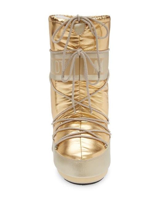 Moon Boot Icon Metallic Boot | Lyst