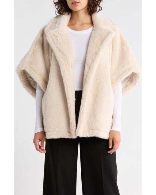 Rebecca Minkoff Faux Fur Capelet in Natural | Lyst
