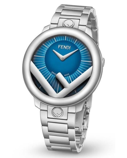 Fendi Run Away Bracelet Watch, 36Mm in Blue | Lyst