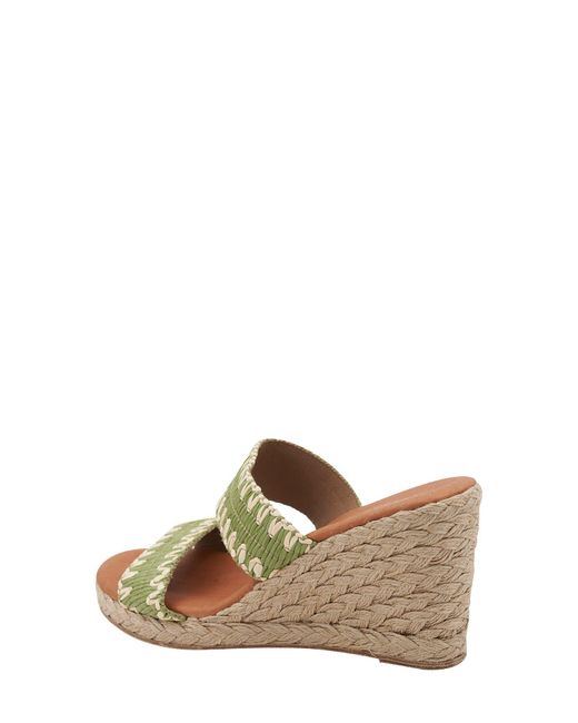 Andre Assous Nolita Raffia Wedge Slide Sandal Lyst