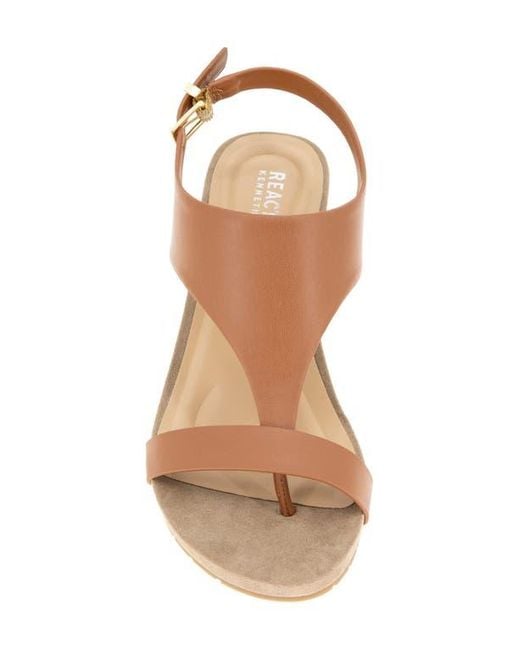 Kenneth Cole Greatly Platform Wedge Sandal in Brown | Lyst