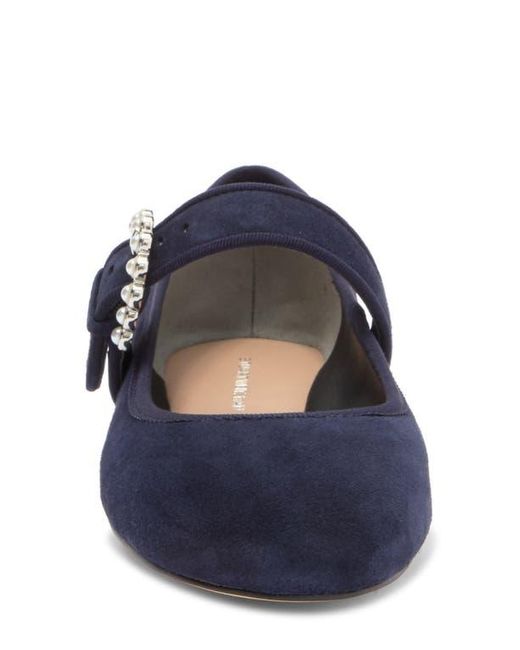 Stuart Weitzman Piper Mary Jane Ballet Flat in Blue | Lyst