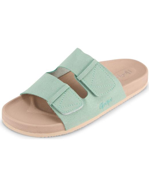 FLOOPI Double Strap Slide Sandal in Green | Lyst