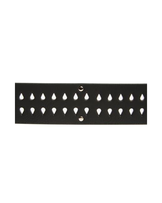 Linea Pelle Perforated Tiny Stud Belt in Brown | Lyst