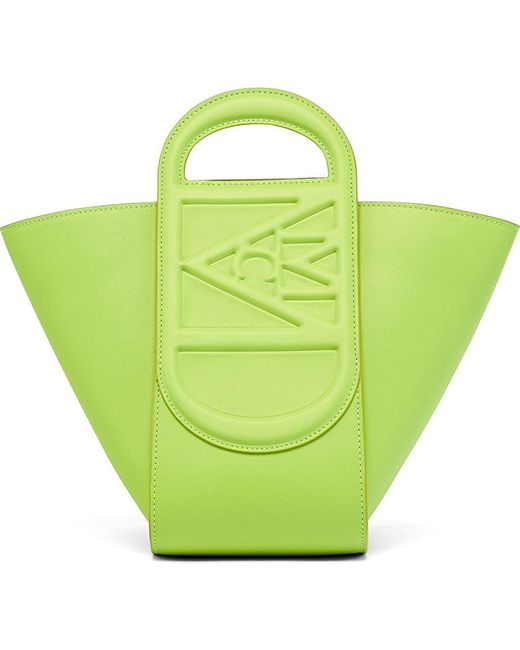 MCM Mini Mode Travia Leather Tote in Green | Lyst