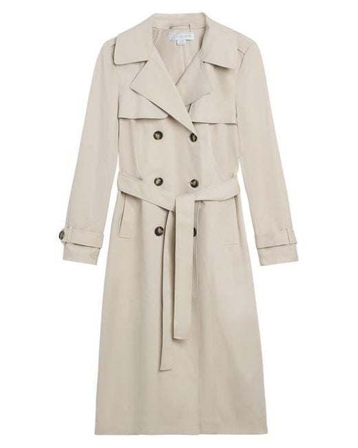 Noize Long Trench Coat in Natural | Lyst