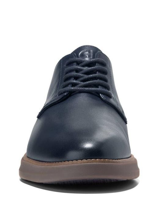 Cole Haan Grand Shadowlite Plain Toe Derby in Blue for Men | Lyst