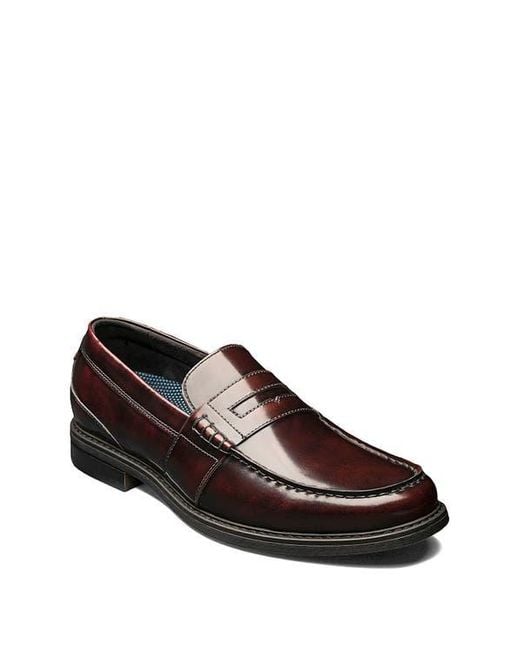 Nunn Bush Lincoln Leather Moc Toe Penny Loafer in Brown for Men | Lyst