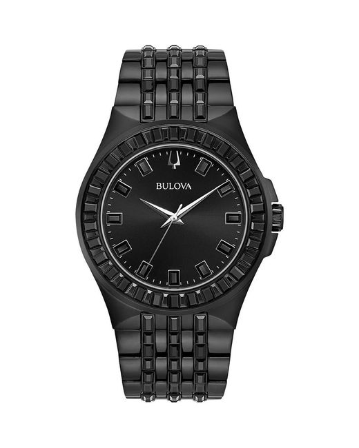 Bulova Phantom Baguette Crystal Watch, 42Mm in Black for Men | Lyst