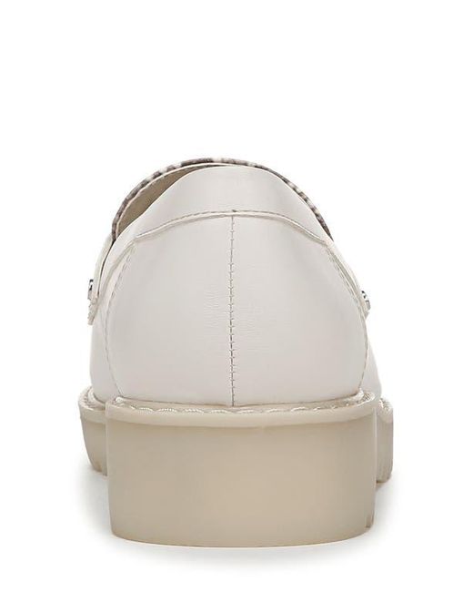 Franco Sarto Cassandra Snakeskin Print Penny Loafer in White | Lyst