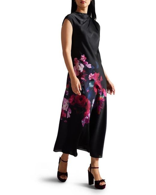 Ted Baker Rahlee Floral Midi Slipdress in Red | Lyst