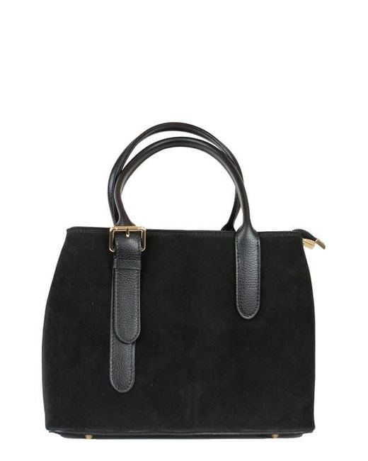 Persaman New York Thea Suede Tote Bag in Black | Lyst