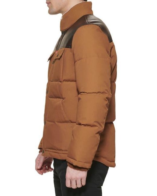 Levi's Woodsman High Pile Fleece Puffer Jacket in Brown for Men | Lyst